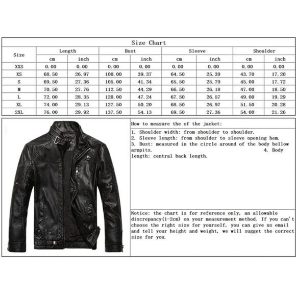 Jackets & Coats | Mens Vintage Stand Collar Pu Leather Jacket Black ...